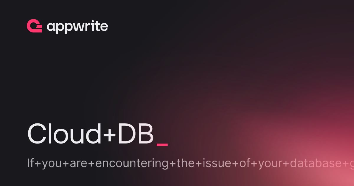 Cloud Db Threads Appwrite