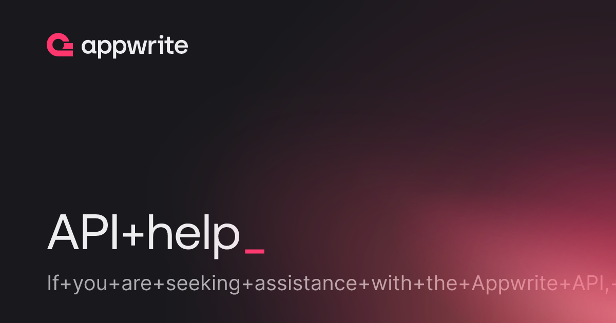 API help - Threads - Appwrite