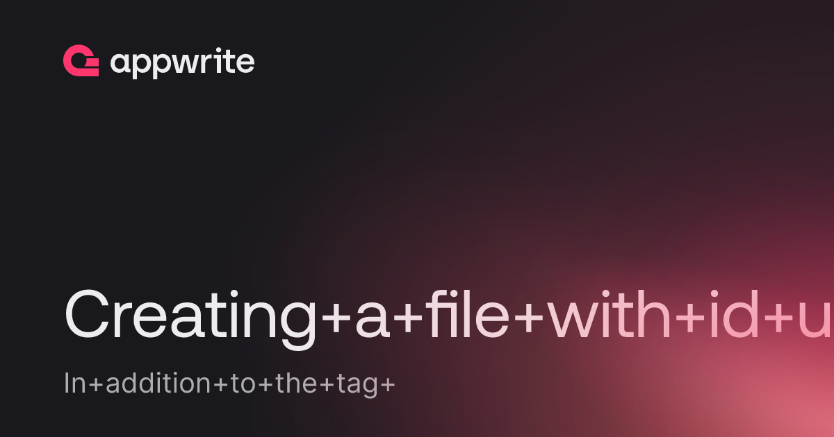 Creating A File With Id Unique Breaks Storage Threads Appwrite