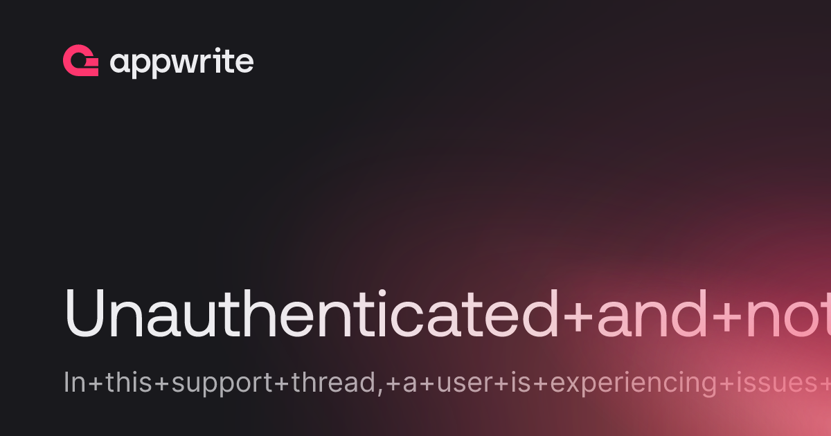 Unauthenticated and not successful but sends data to appwrite database - Threads - Appwrite