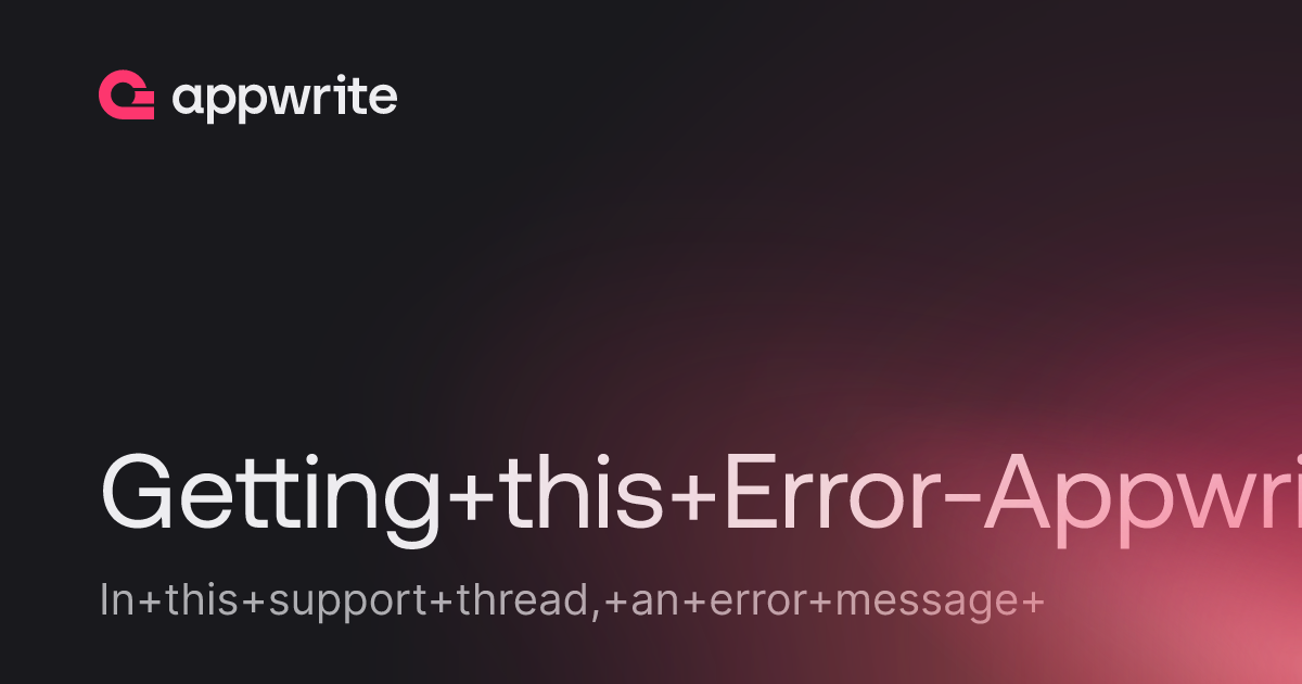 Getting This Error Appwriteexception Invalid Document Structure Missing Required Attribute