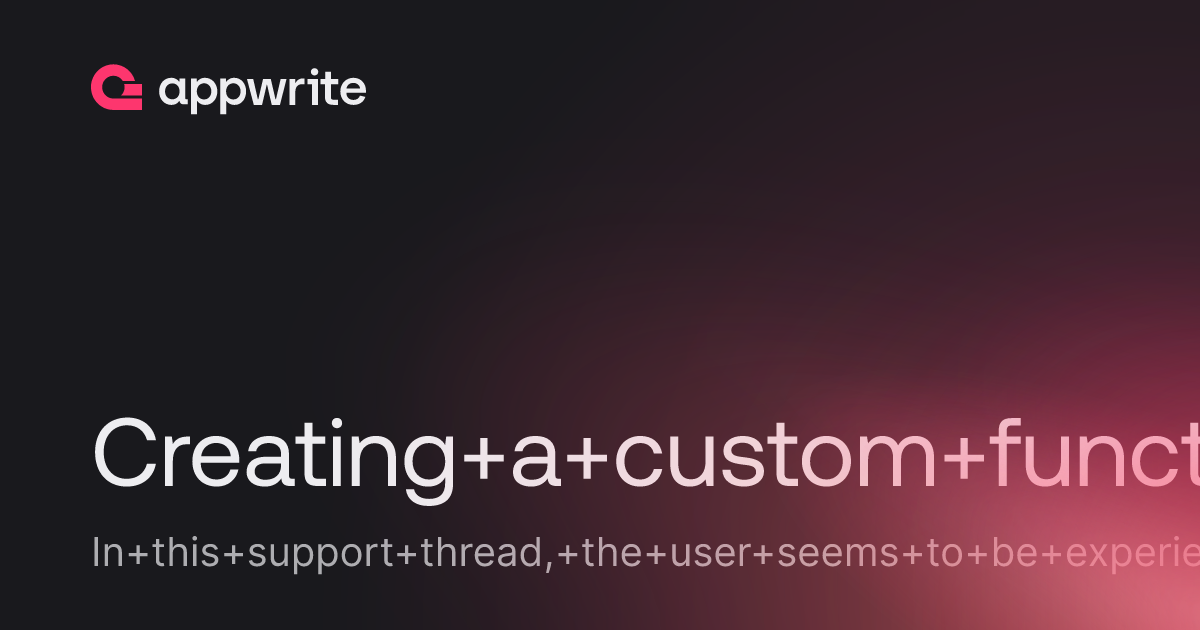 Creating a custom function ID in the console is not working - Threads ...