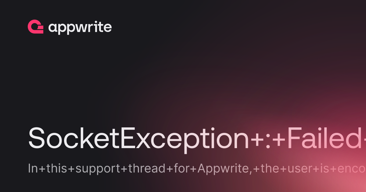 Socketexception Failed Host Lookup ‘ Os Error