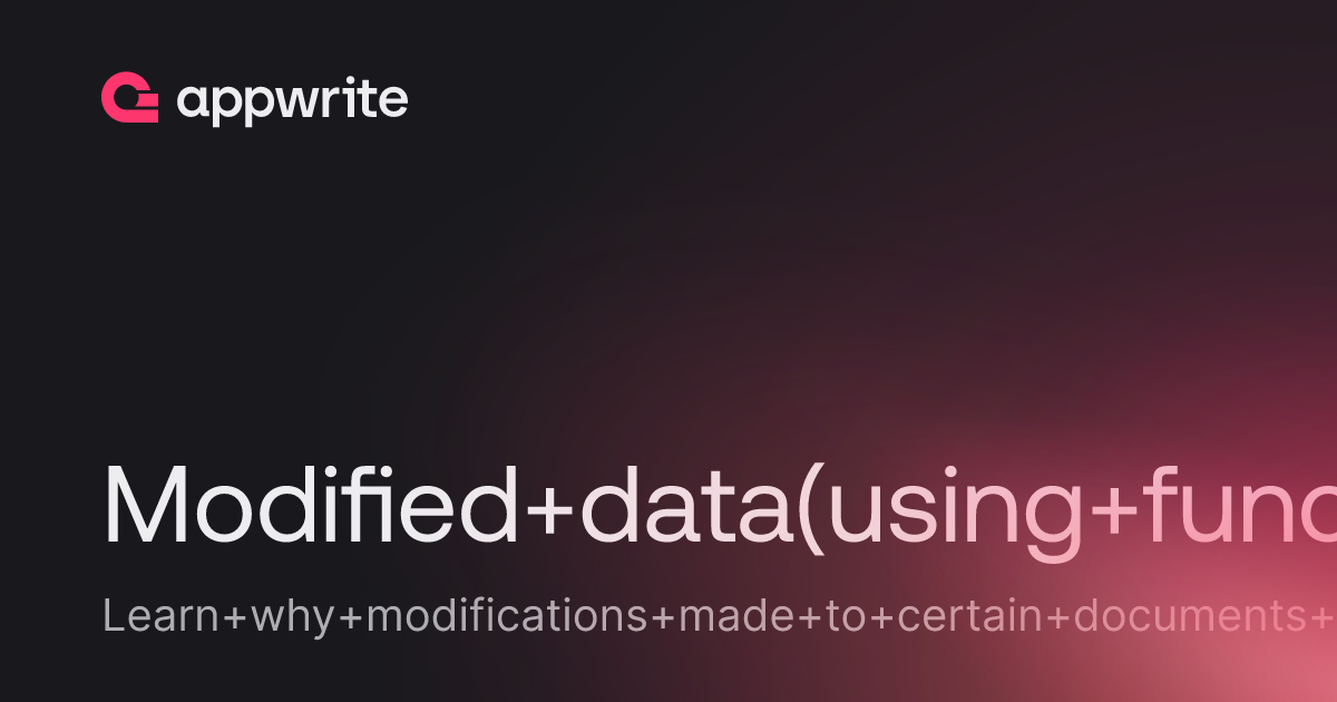 Modified data(using functions) is not persistent . - Threads - Appwrite