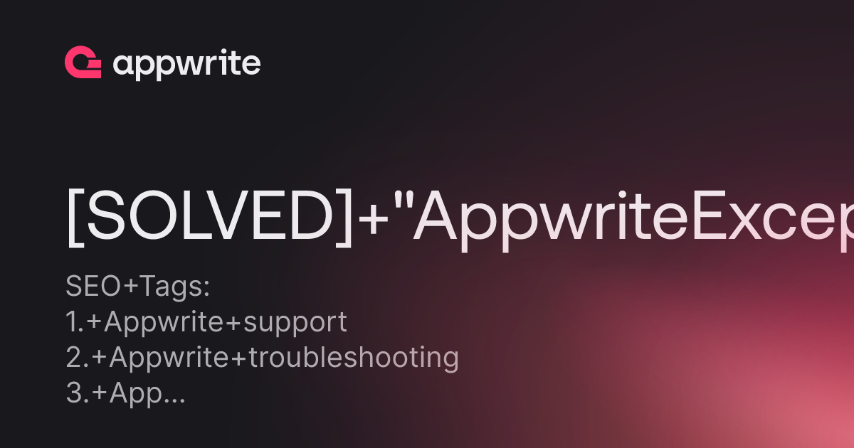 [SOLVED] "AppwriteException: Not Found" getting this error on every req i make - Threads - Appwrite