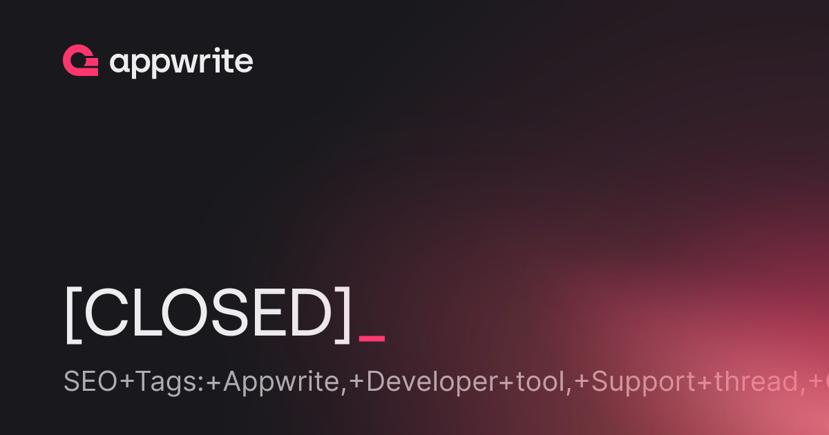 [CLOSED] - Threads - Appwrite