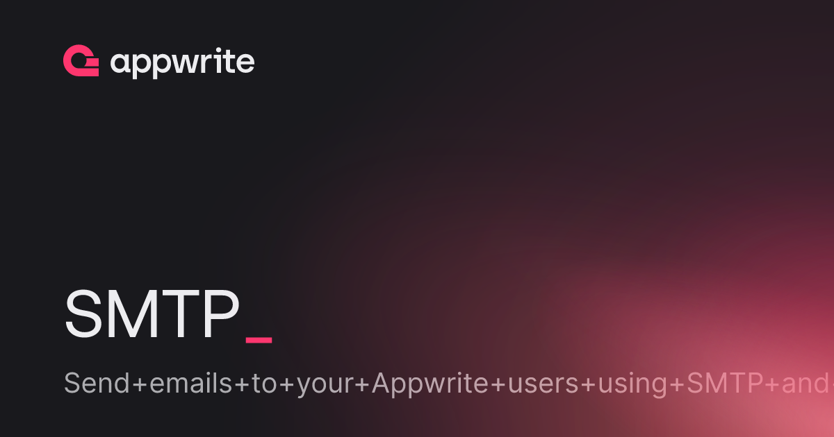 Smtp Docs Appwrite