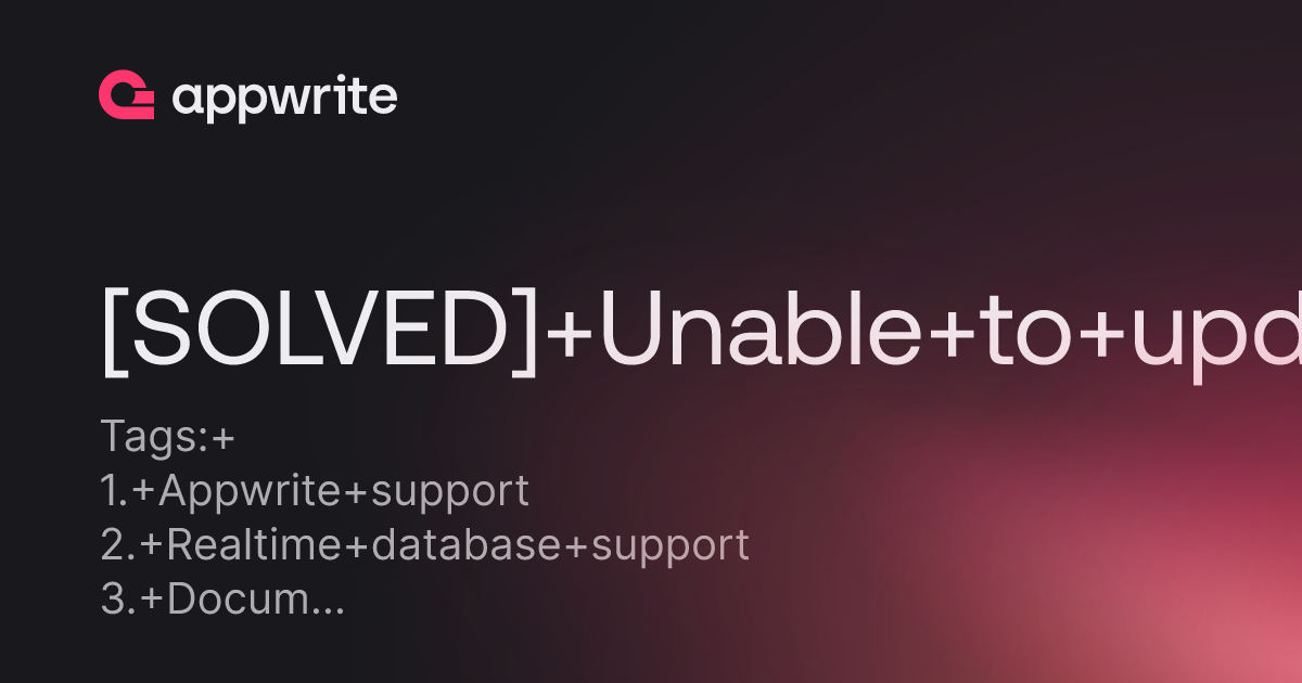 Solved Unable To Update Document As Expected In Realtime But Able To Get My Documents In