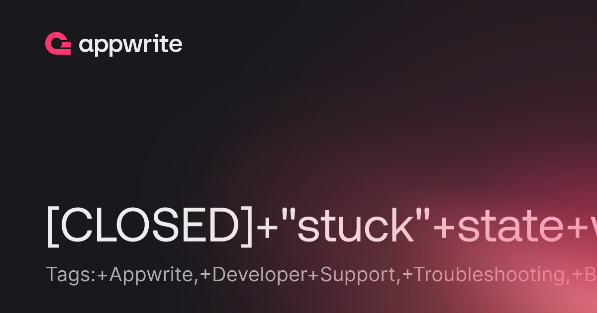 [CLOSED] "stuck" state when trying to delete attribute - Threads - Appwrite