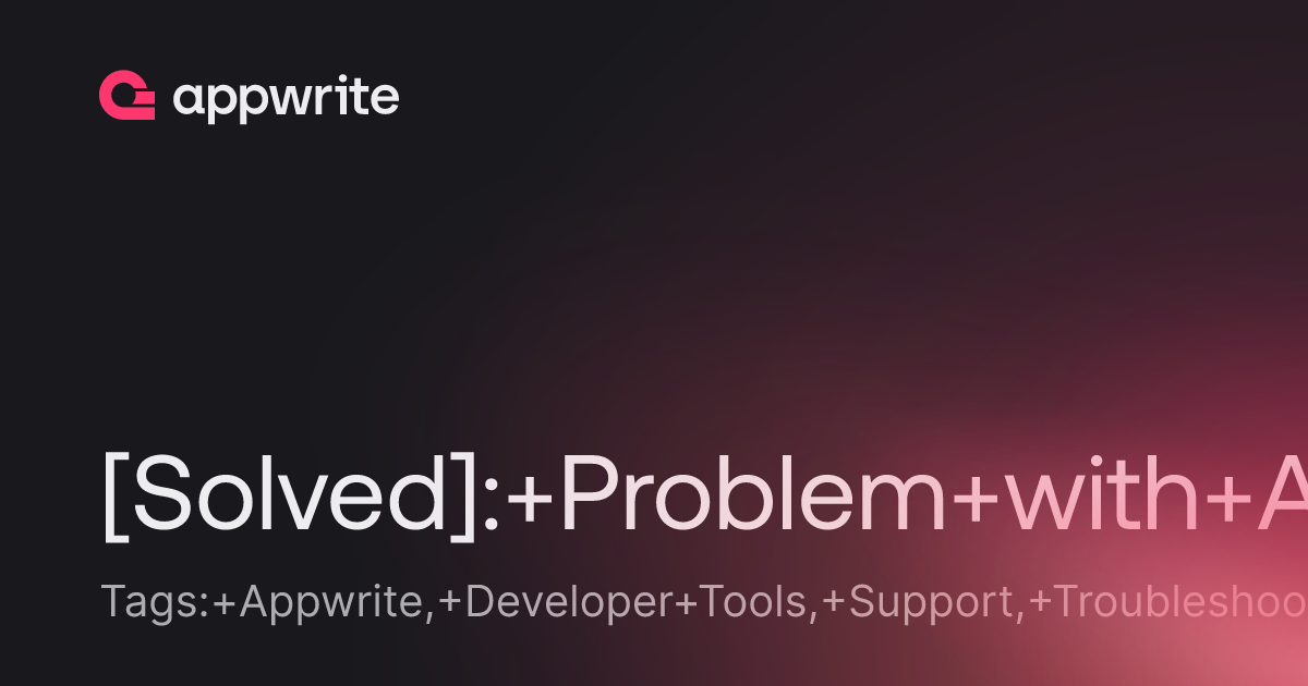 Solved Problem With Access Control Allow Origin Threads Appwrite