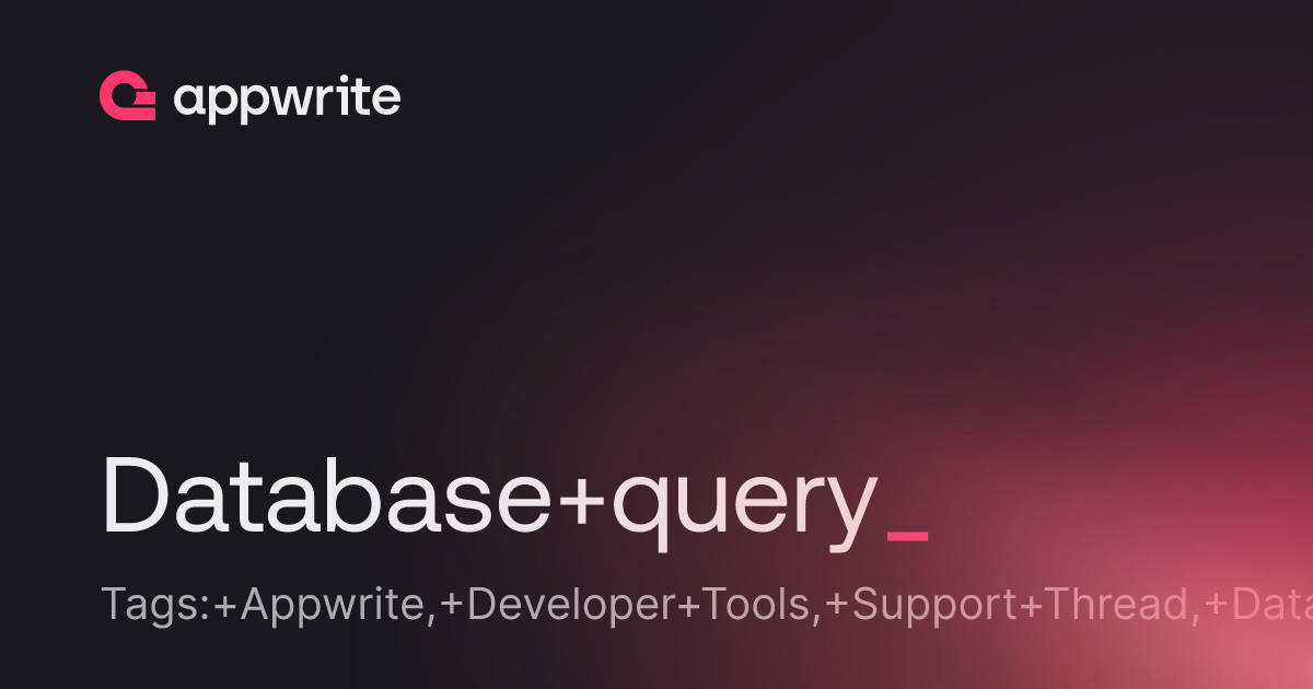 Database Query Threads Appwrite