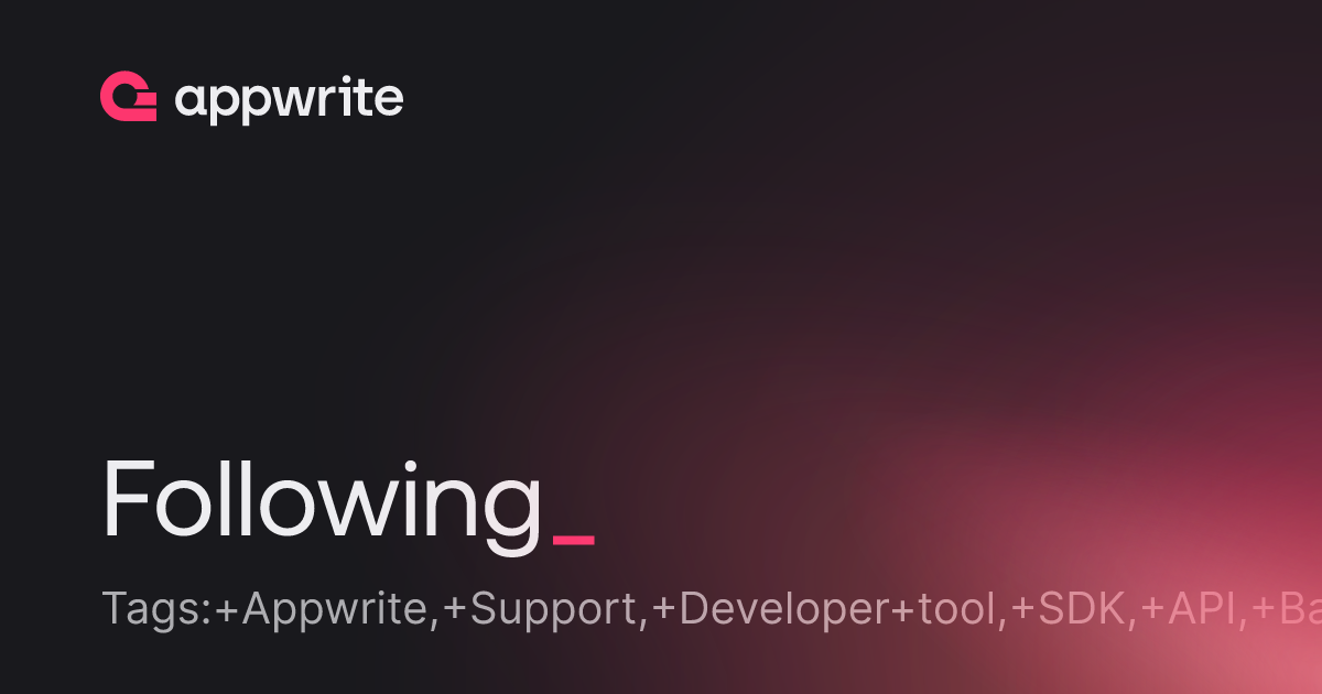 Following Threads Appwrite
