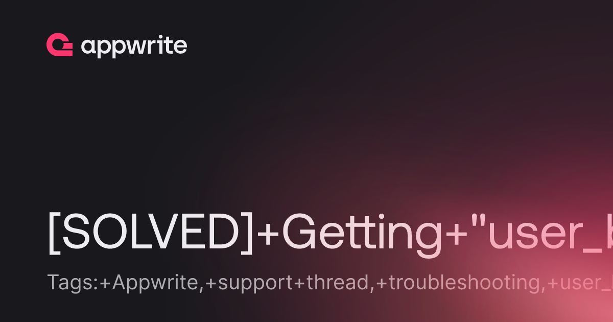 [SOLVED] Getting "user_blocked" after opening https://cloud.appwrite.io - Threads - Appwrite