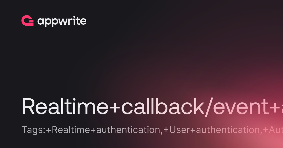 Realtime Callbackevent About User Authentication Status Threads