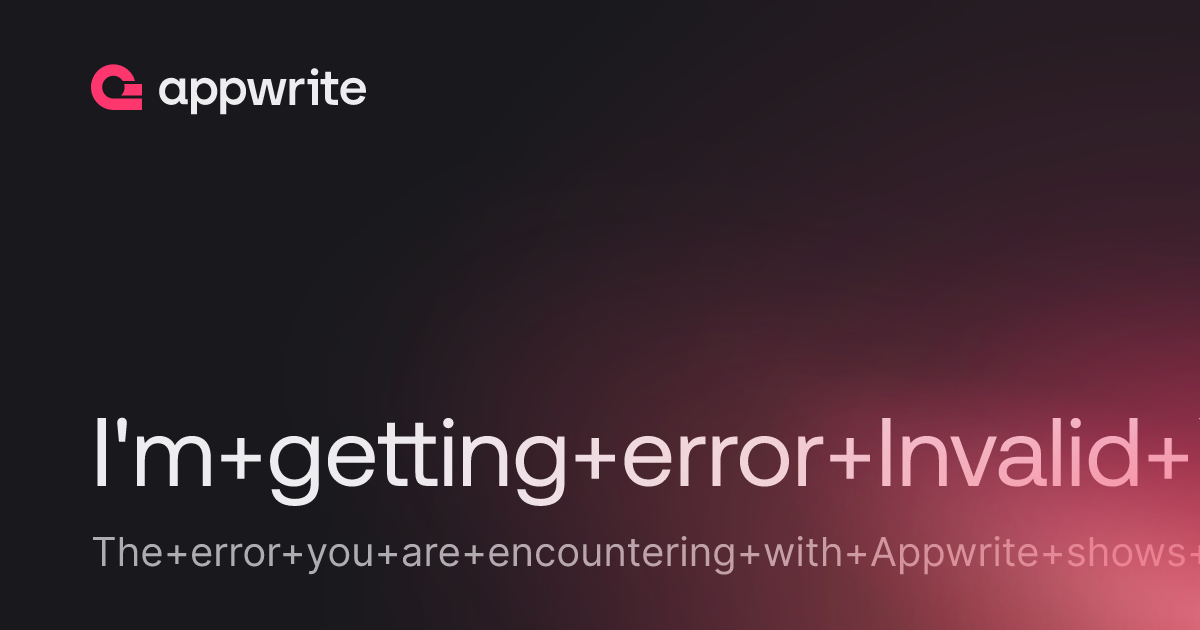 I'm getting error Invalid `url` param: Invalid URI. Register your new client (vercel.com) as a ...
