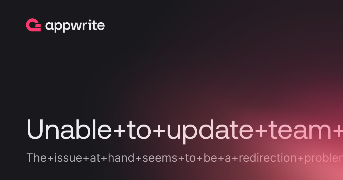 Unable to update team member roles from cloud console - Threads - Appwrite