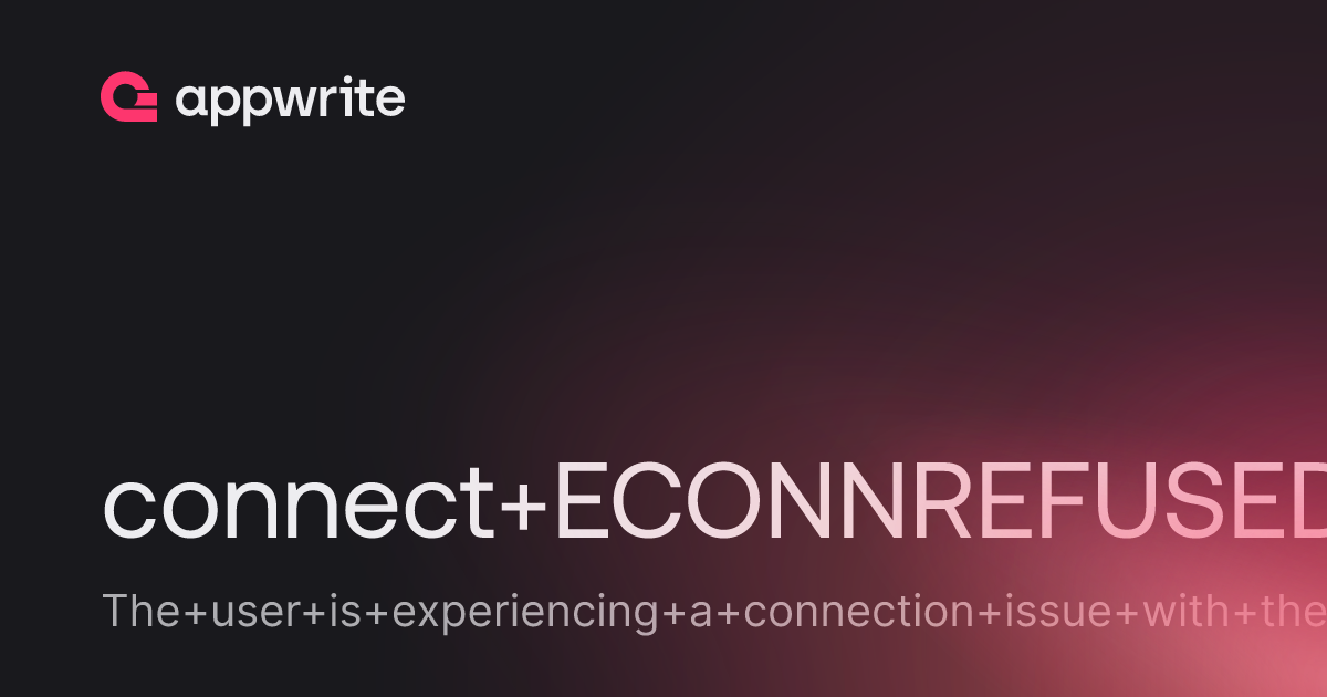 connect ECONNREFUSED 127.0.0.1:80 - Threads - Appwrite