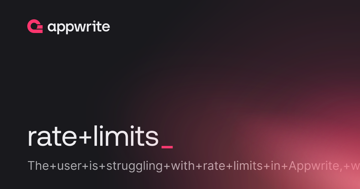 rate limits - Threads - Appwrite