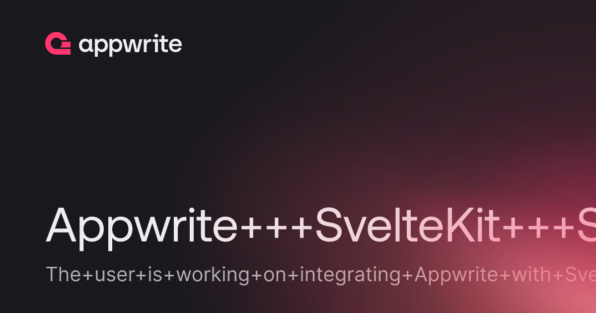 Appwrite + SvelteKit + SSR - Threads - Appwrite