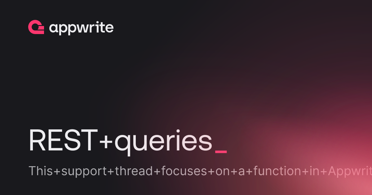 Rest Queries Threads Appwrite
