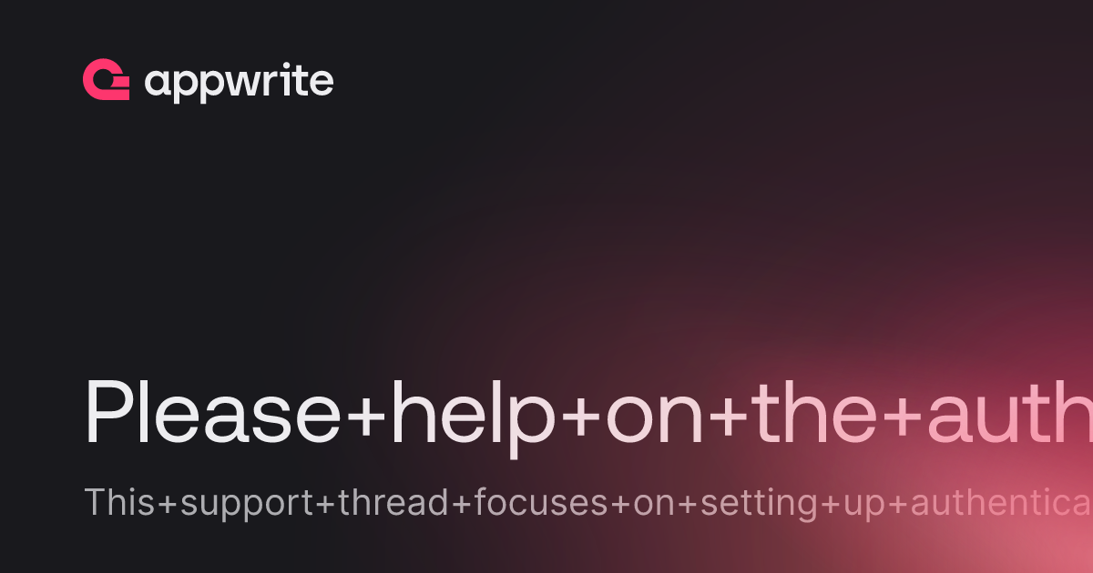 Please help on the authentication setup for a vercel deployment in vite react - Threads - Appwrite