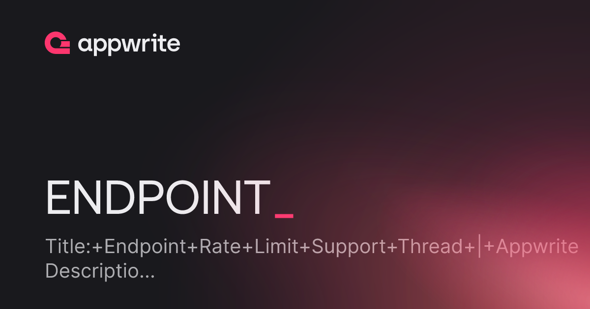 Endpoint Threads Appwrite