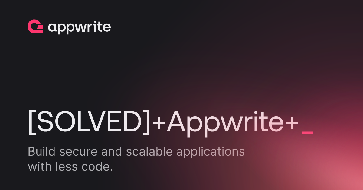 Solved Appwrite Appwrite Module Not Working Threads Appwrite