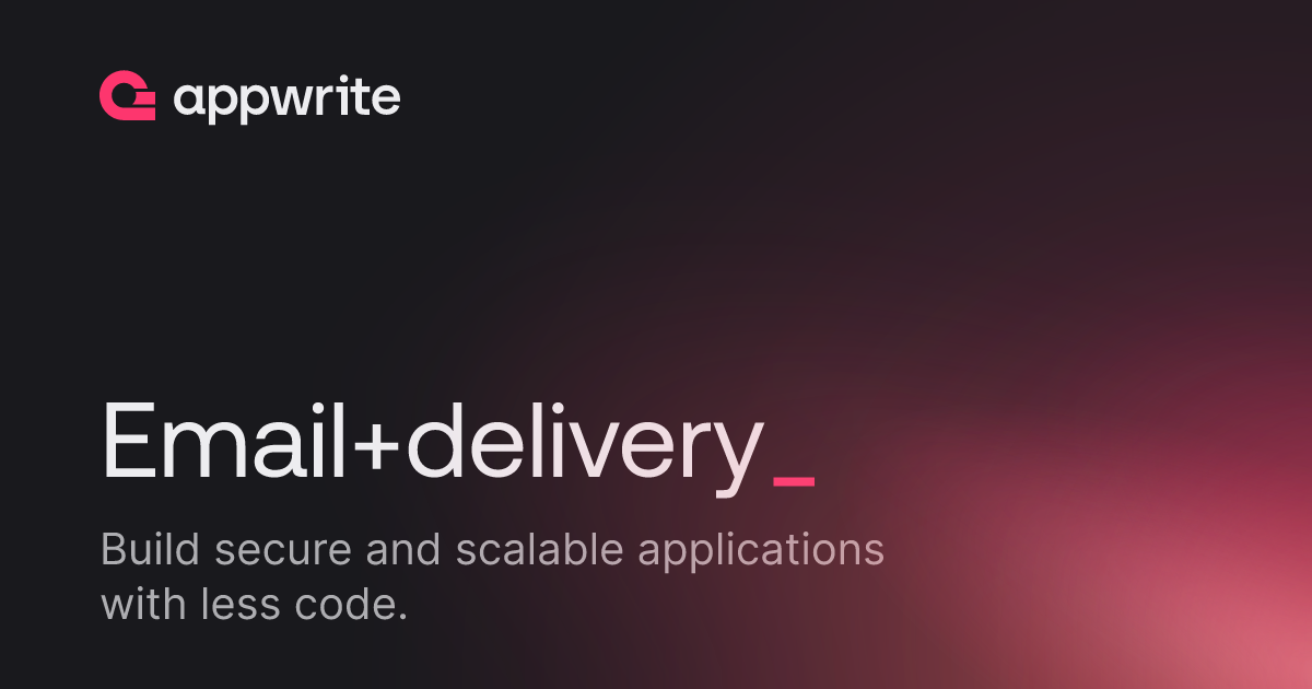 Email delivery - Docs - Appwrite