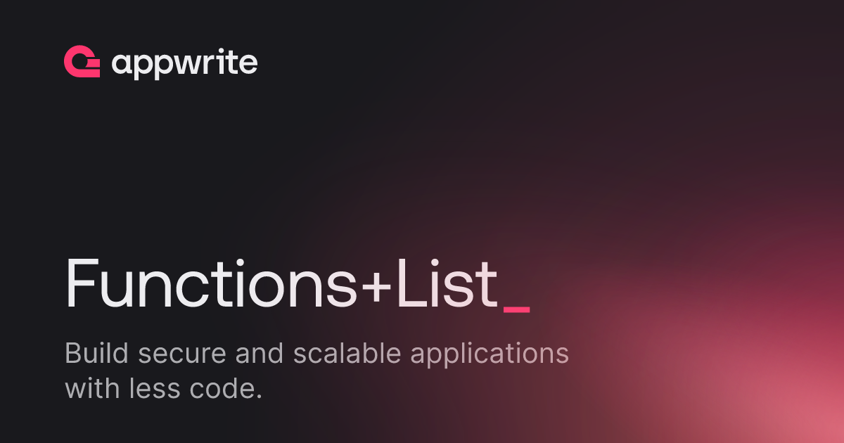 Functions List Docs Appwrite