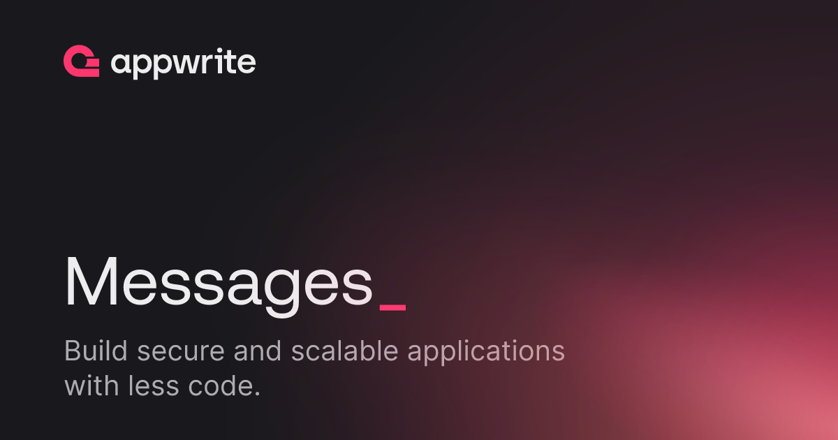 Messages Docs Appwrite