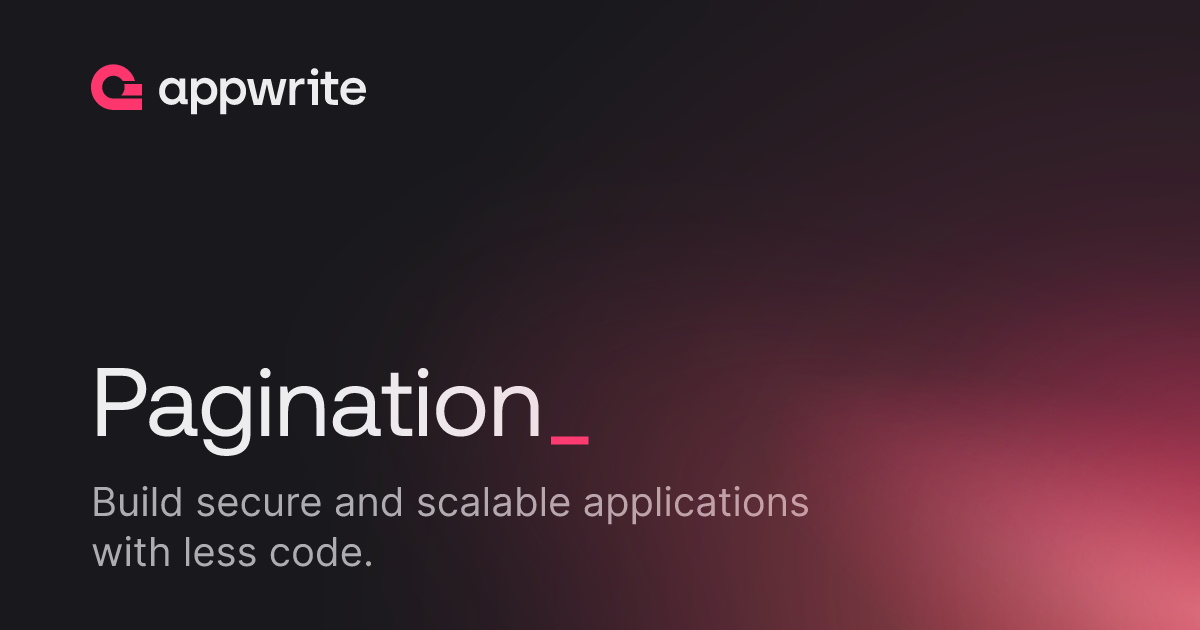 Pagination Docs Appwrite