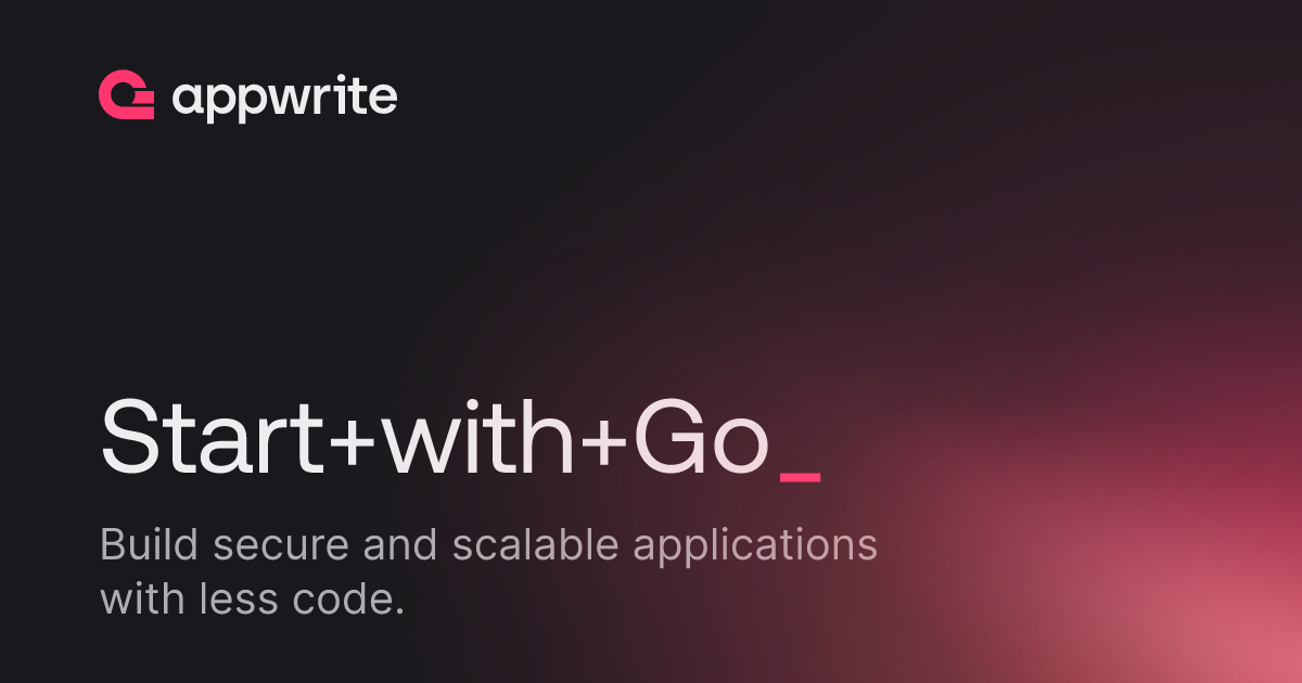 Start With Go Docs Appwrite