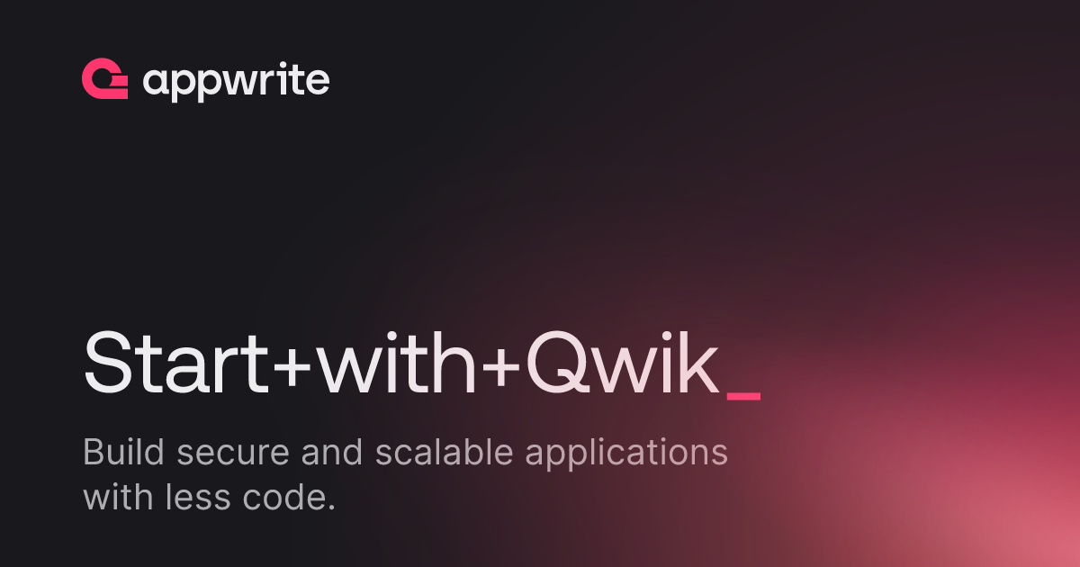 Start With Qwik Docs Appwrite
