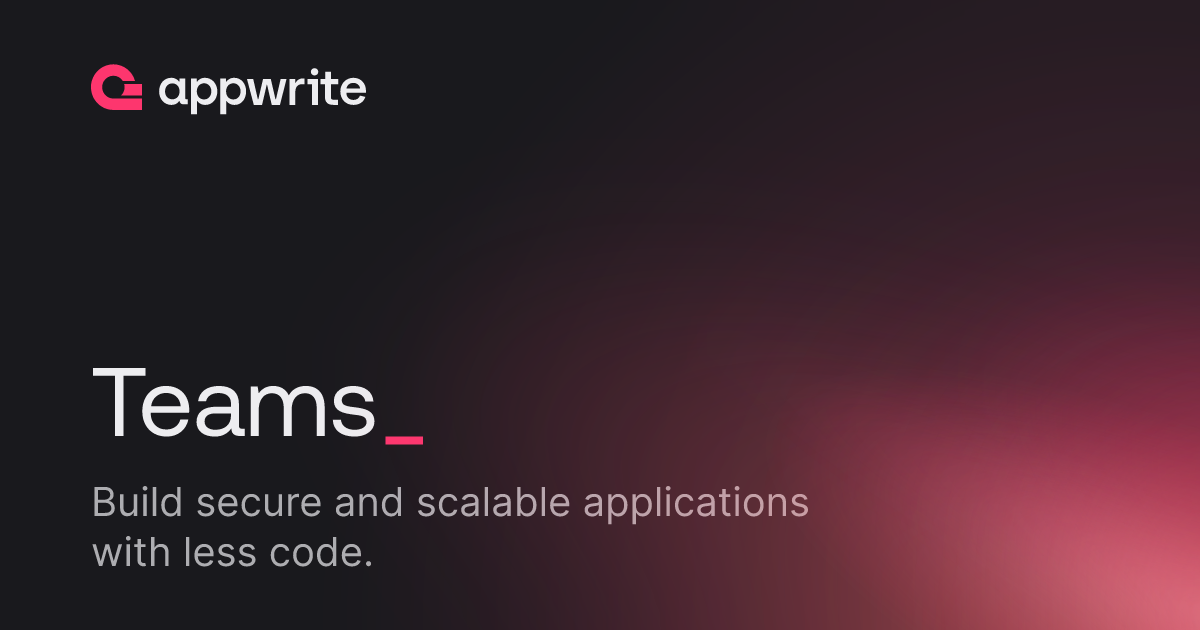 Teams Docs Appwrite