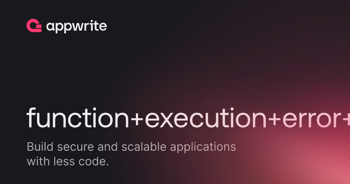 Function Execution Error No Module Appwrite Found Threads Appwrite