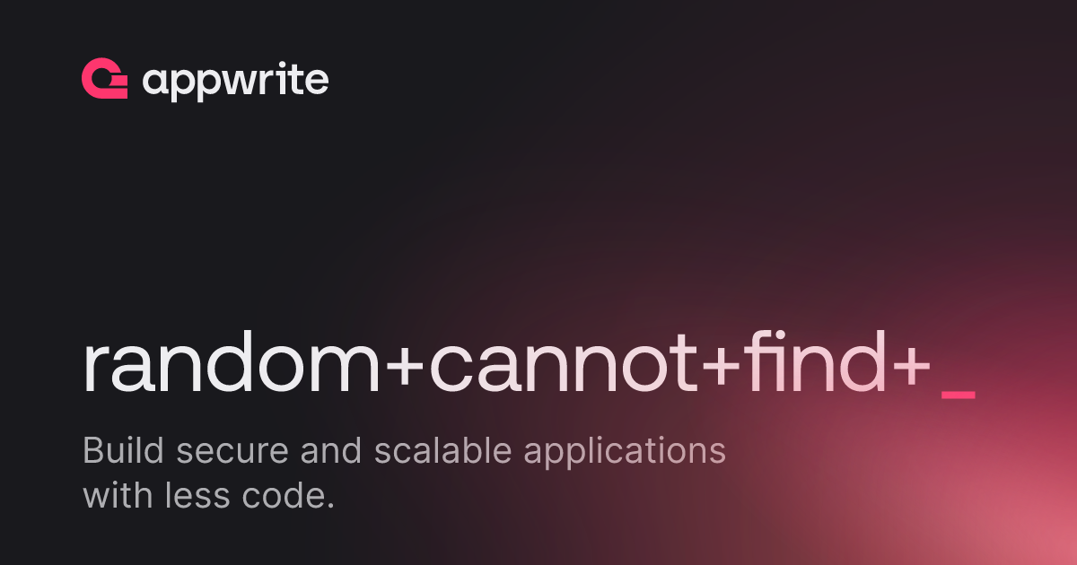 Random Cannot Find Node Appwrite Errors In Functions Threads Appwrite